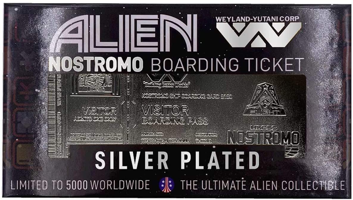 Alien Limited Edition Boarding Ticket – Versilbert – Lootchest Store