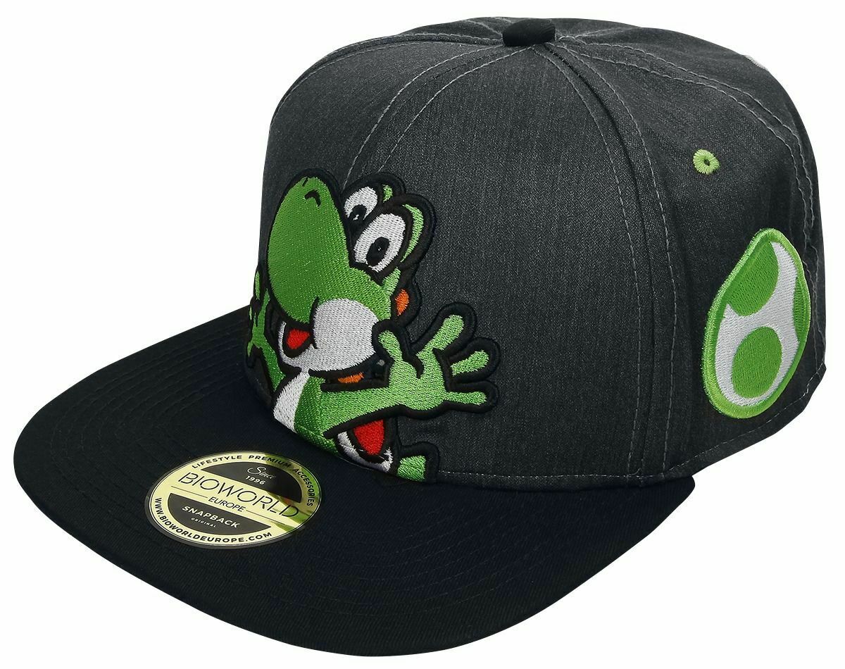 Super Mario - Grey Snapback with Yoshi & Egg – Lootchest Store